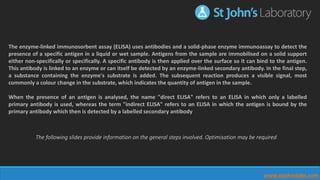 Indirect ELISA Protocol | St John's Laboratory | PPTX