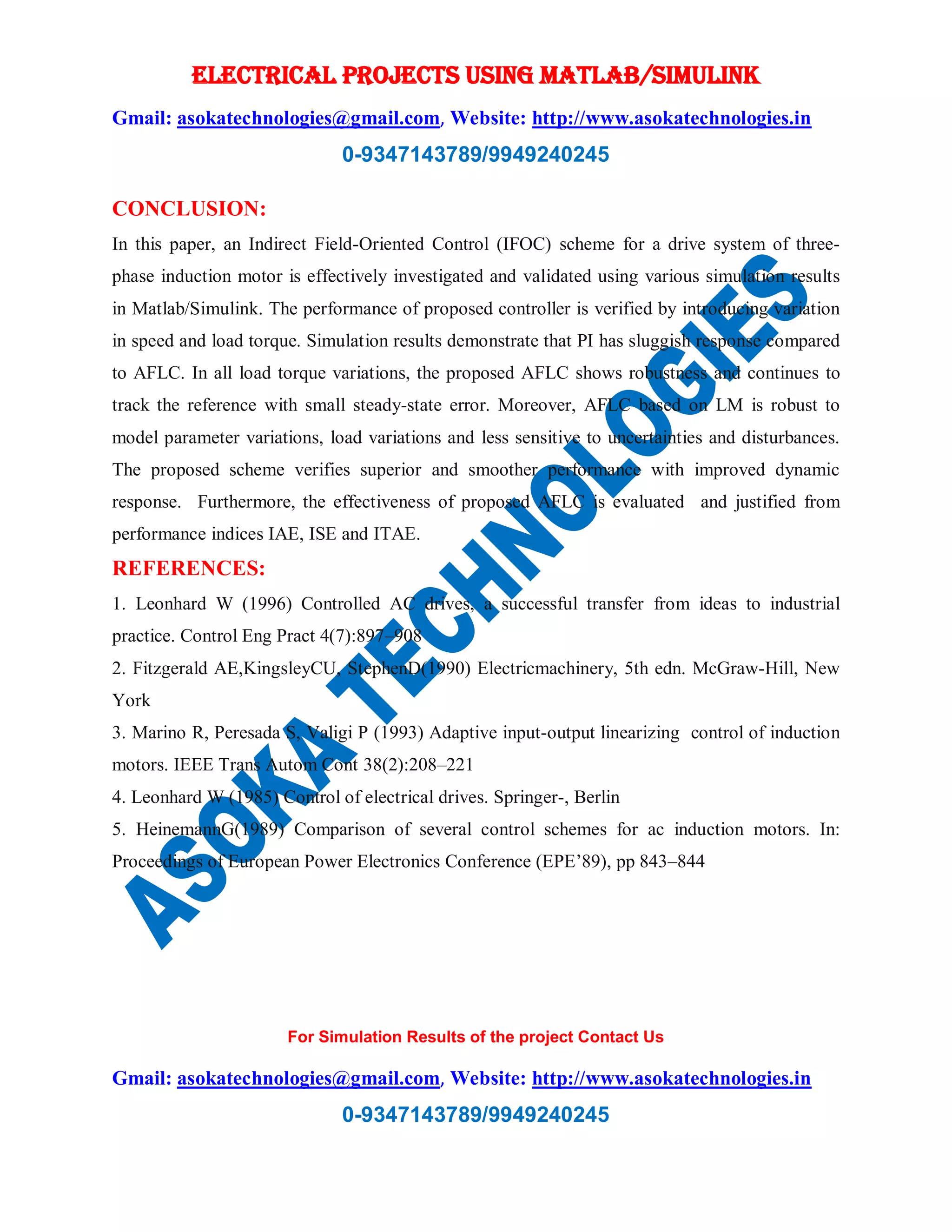 Indirect Field Oriented Control Of Induction Motor Drive Based On Adaptive Fuzzy Logic 