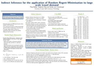 Indirect inference for the application of random regret minimisation to large scale travel ...