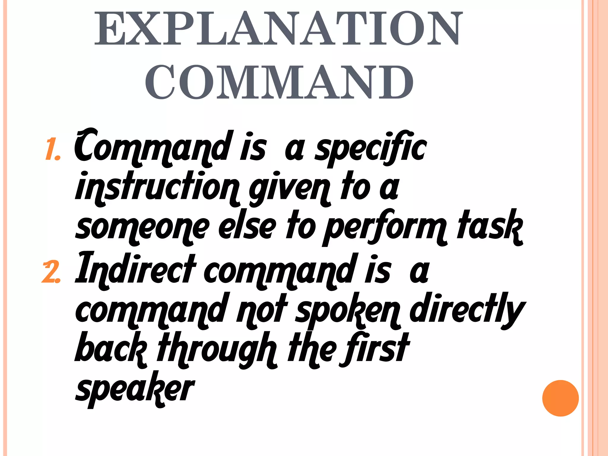 Indirect instruction, com mand, request and invitation | PPT