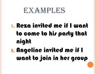 Indirect instruction, com mand, request and invitation | PPT