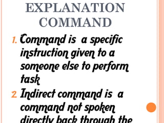 Indirect instruction, com mand, request and invitation | PPT