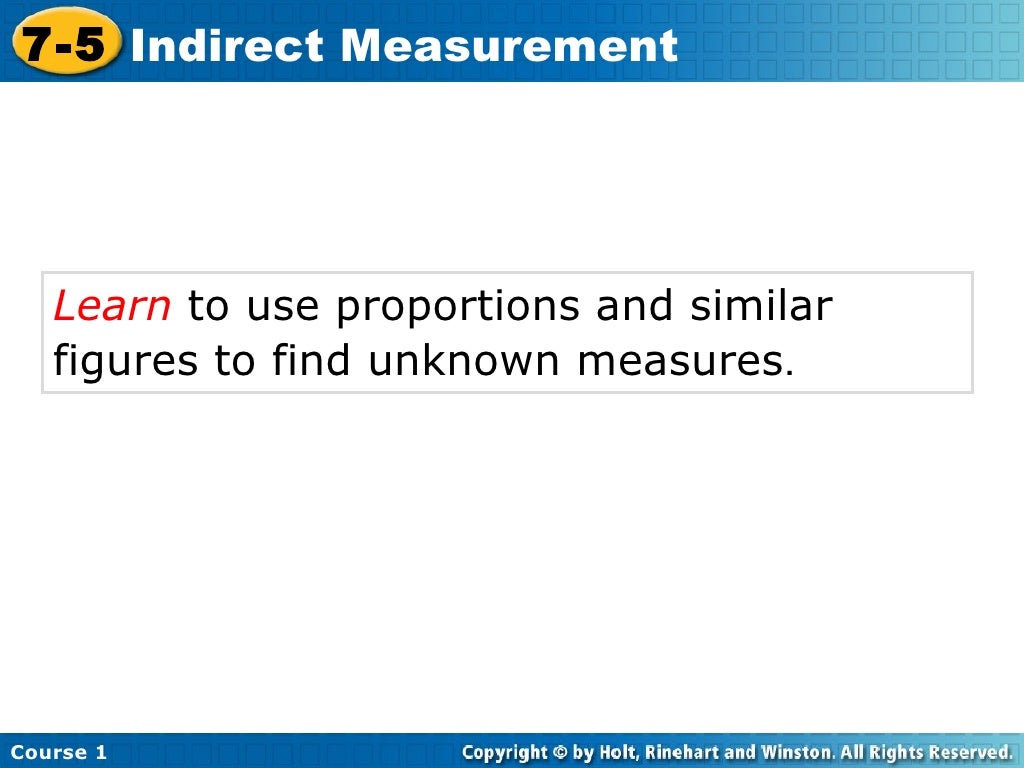 Indirect measurement