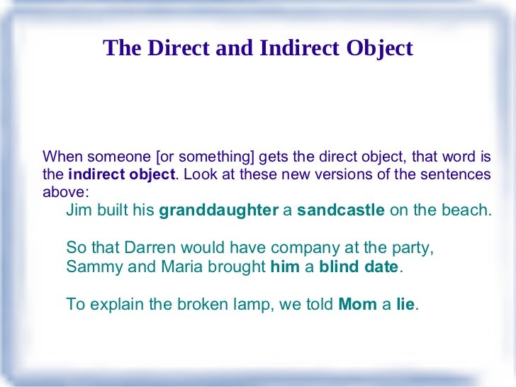 Indirect object