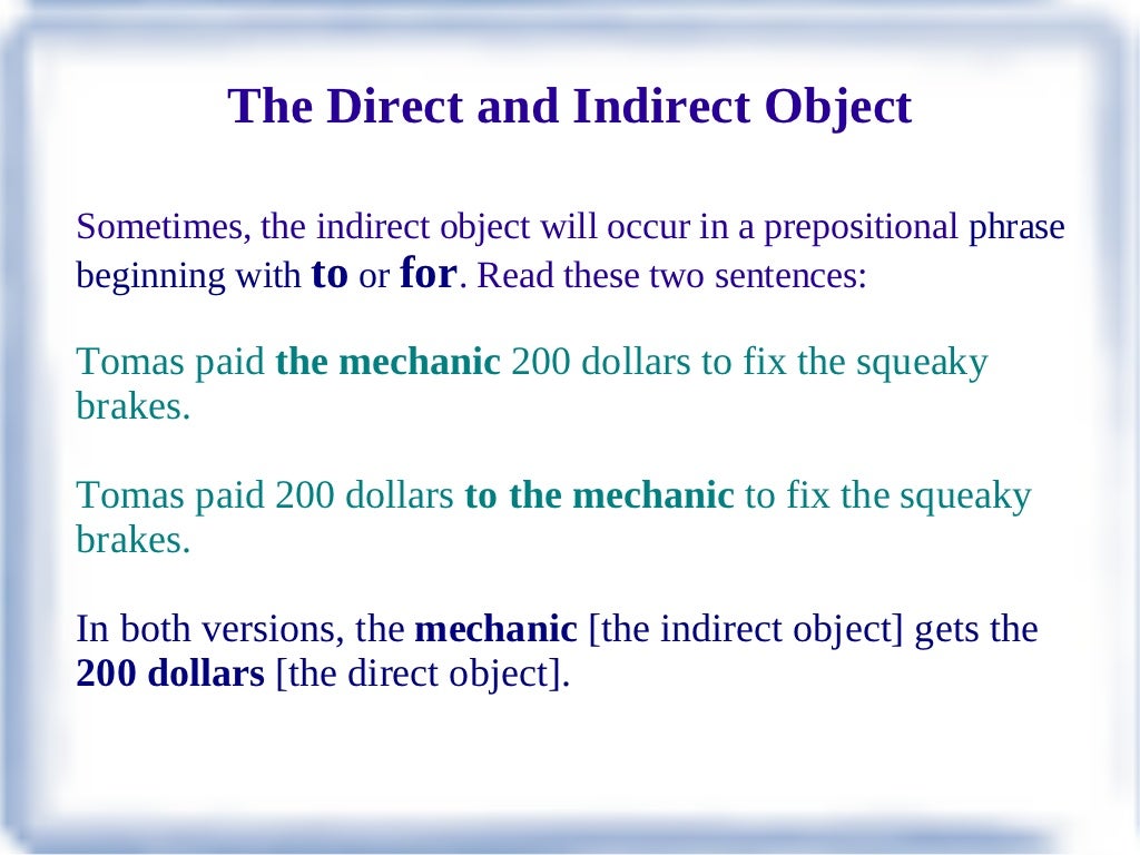 Indirect Object indirect-object