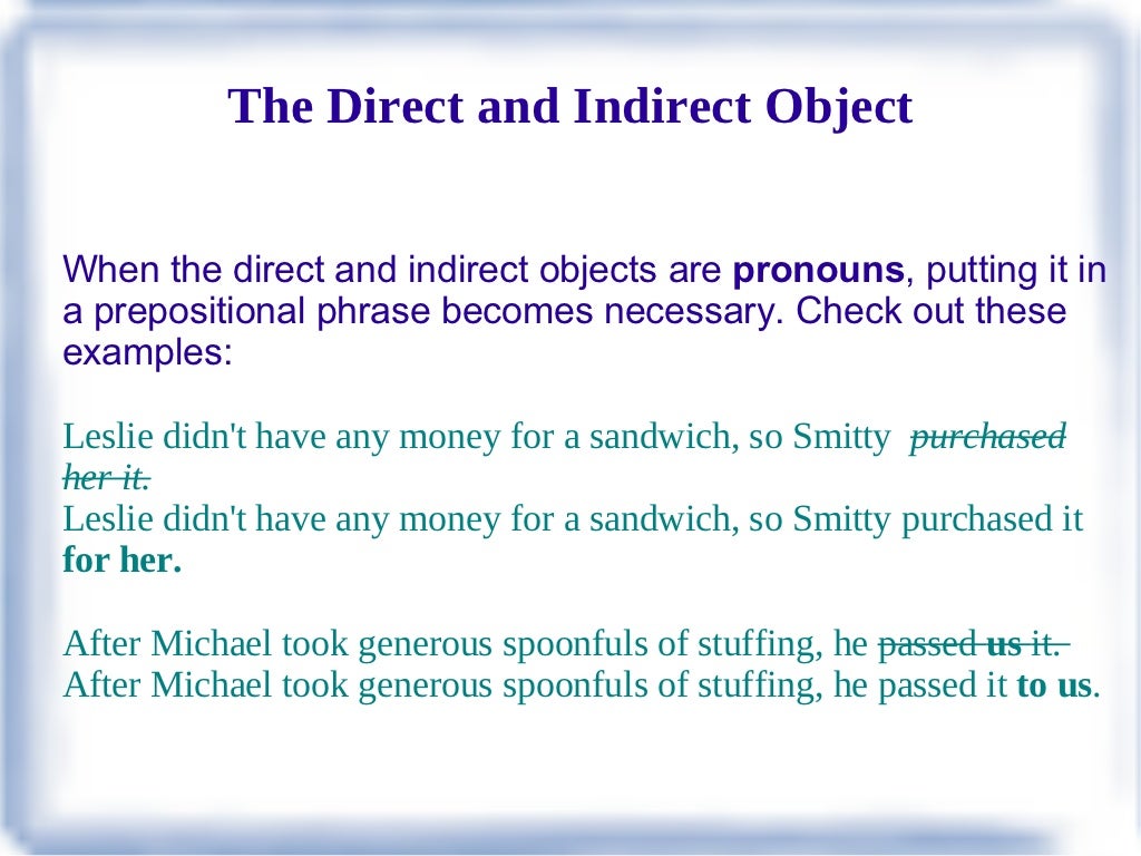 Indirect object