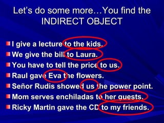 Indirect object | PPT