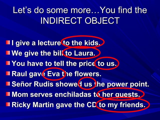 Indirect Object Ppt Programming Languages Computing