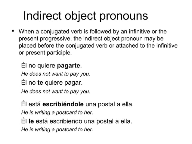 Indirect Object Pronoun | PPT