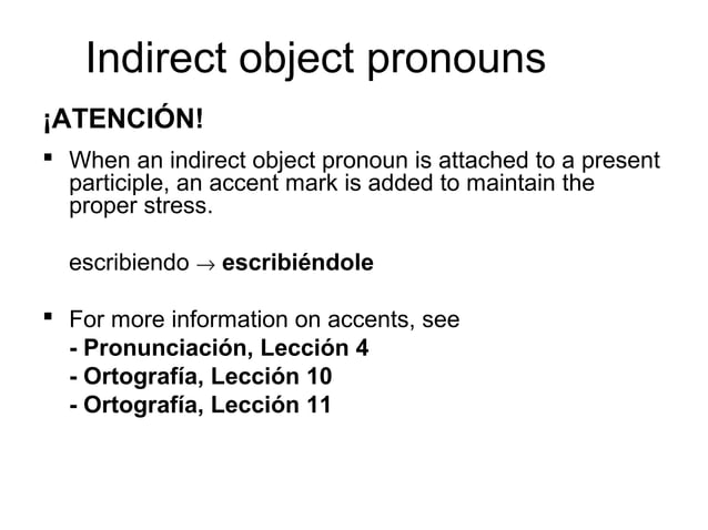 Indirect Object Pronoun | PPT