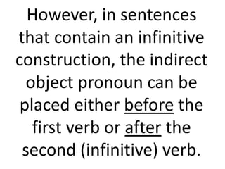 Indirect Object Pronouns ME and TE in Spanish | PPTX