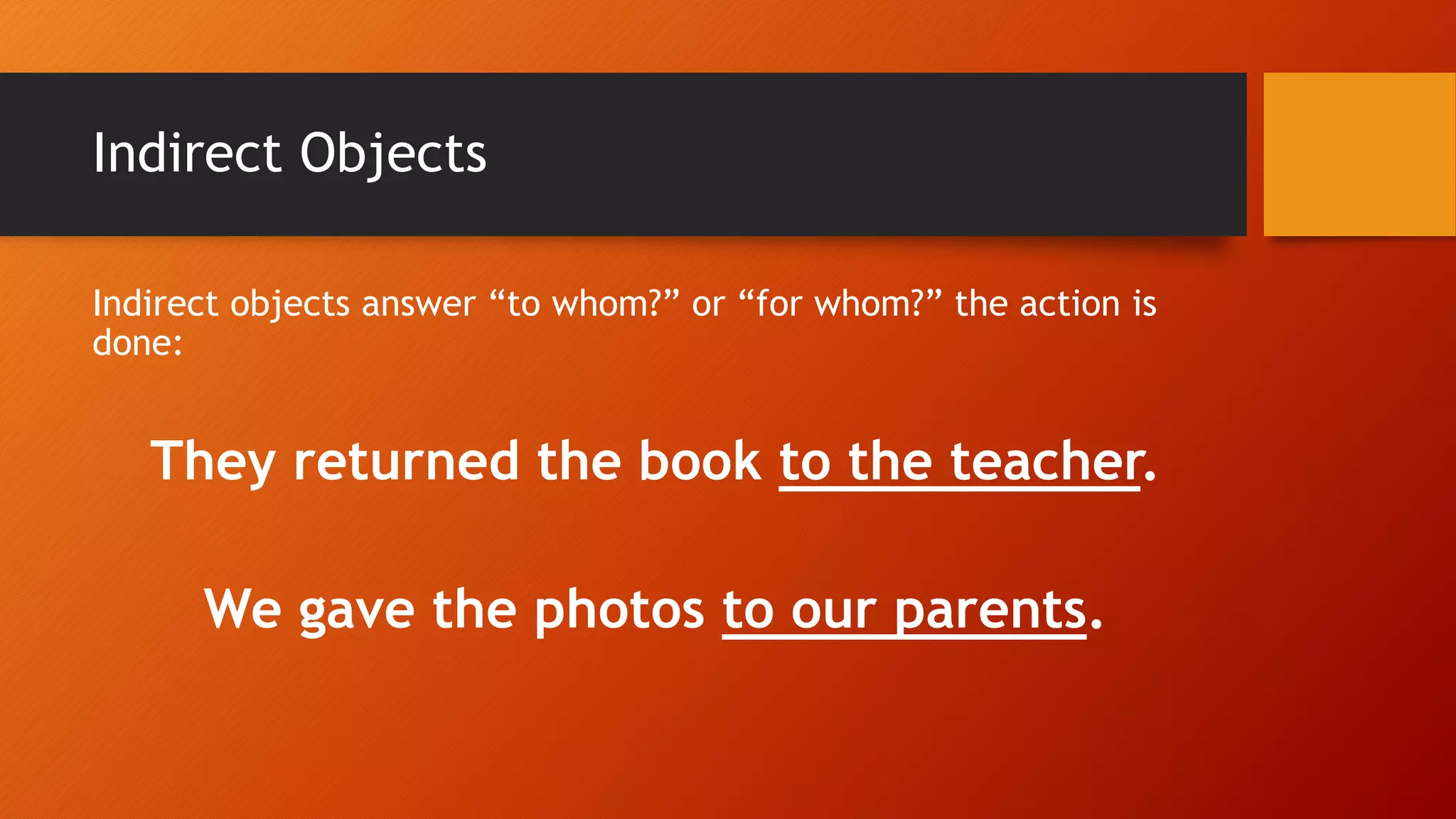 Indirect Object Pronouns in Spanish | PPTX