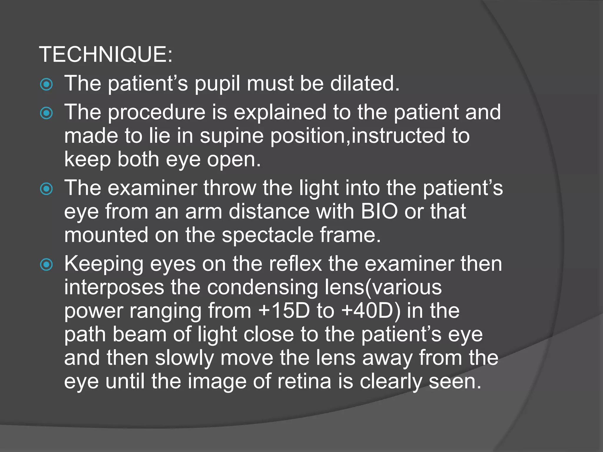 Indirect ophthalmoscopy | PPTX