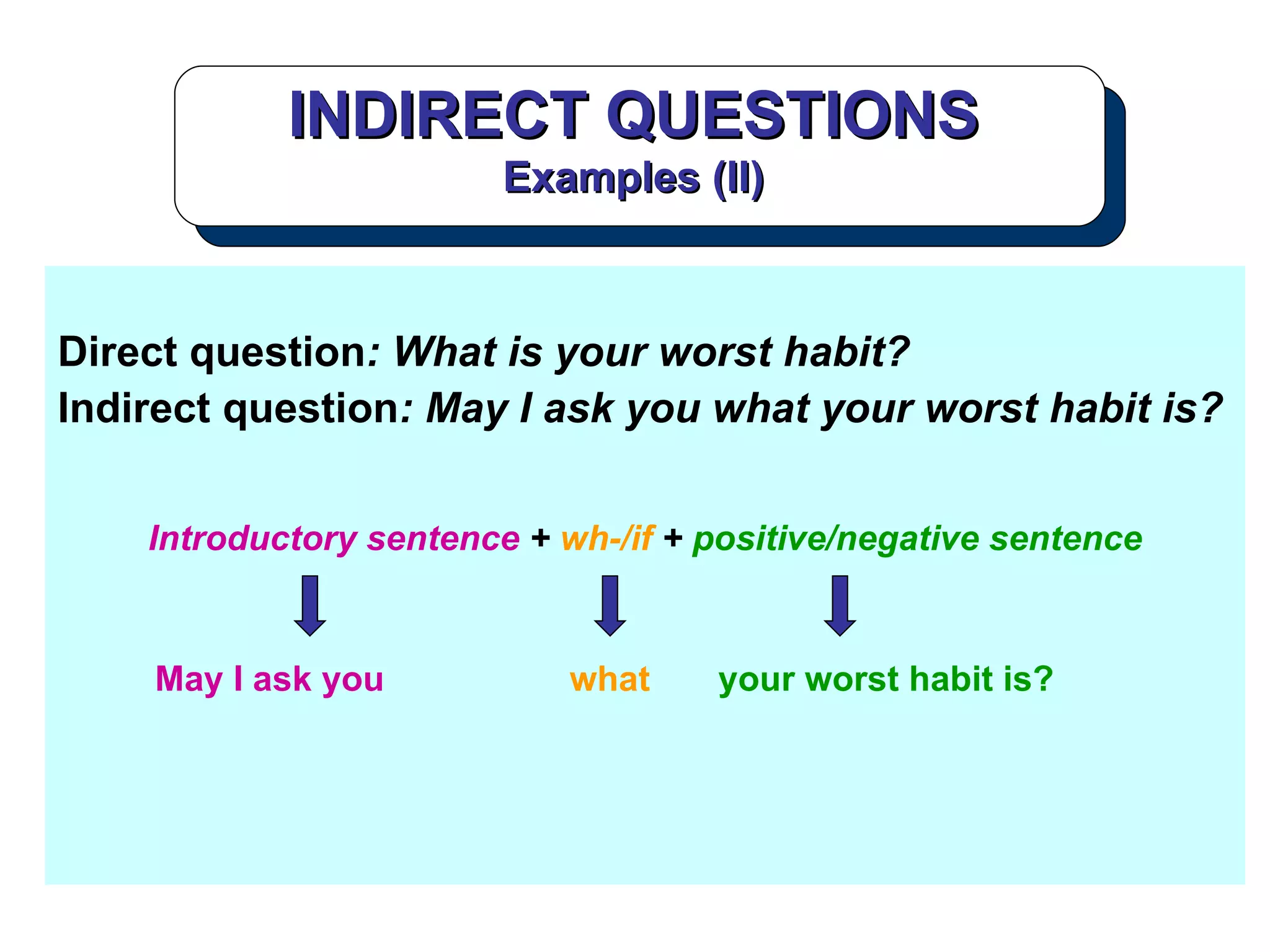Indirect questions | PPS