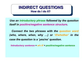 Indirect questions | PPS