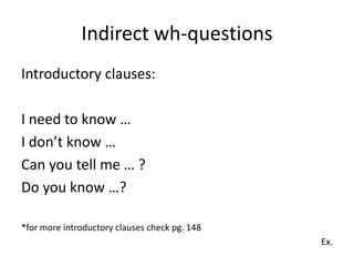 Indirect questions | PPT