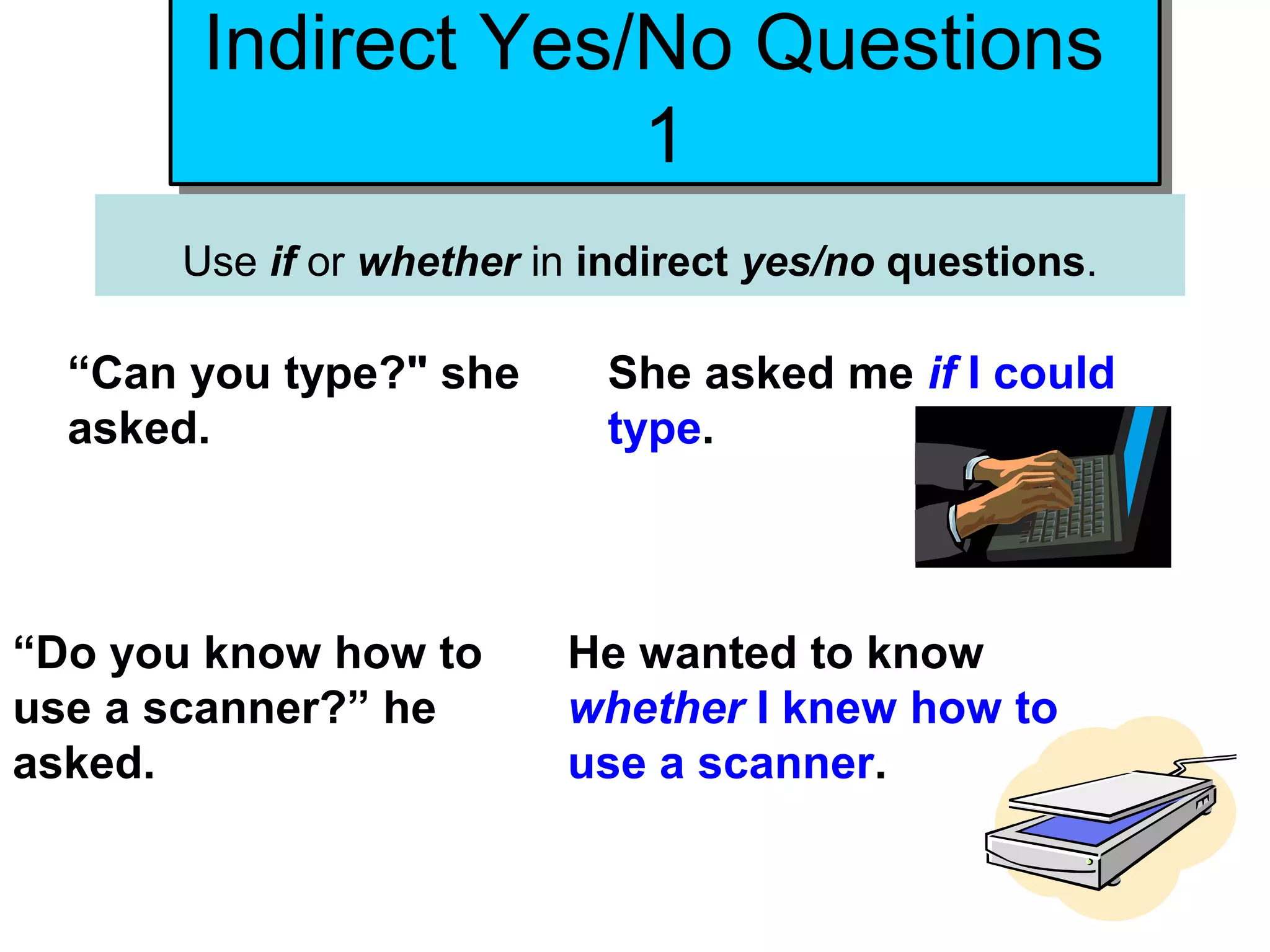Indirect questions | PPT