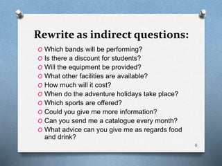 Indirect questions | PPSX