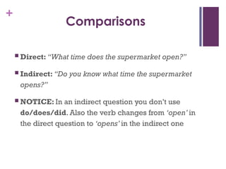 Indirect questions clue game for esl learners | PPTX