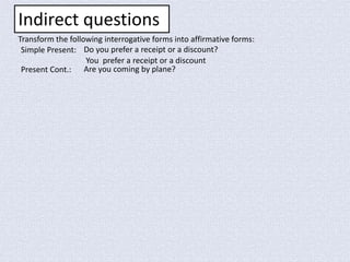 Indirect questions | PPSX