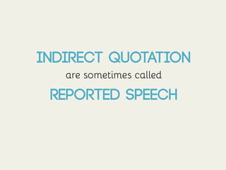 Indirect Quotation | PDF