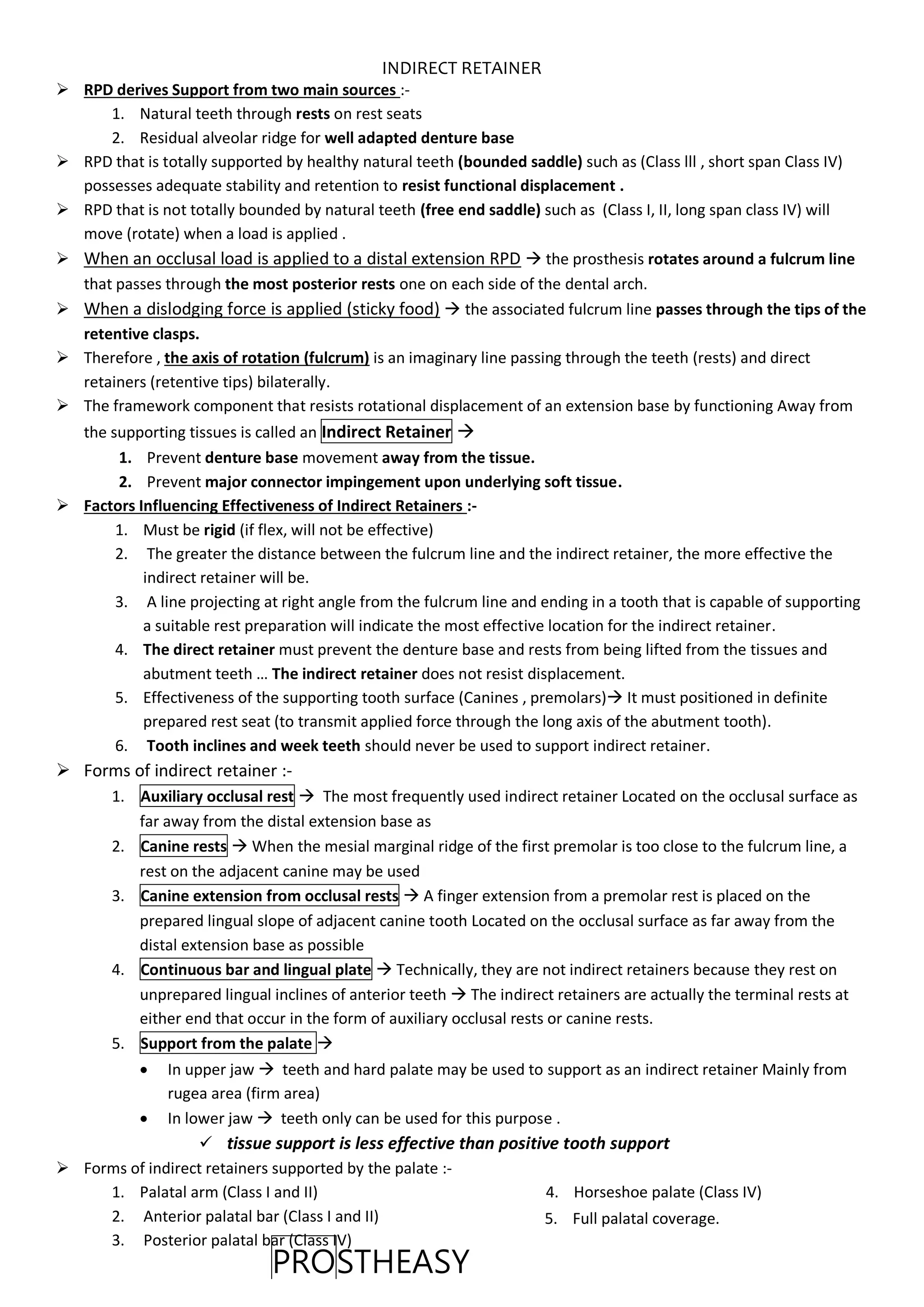 Indirect retainer | PDF