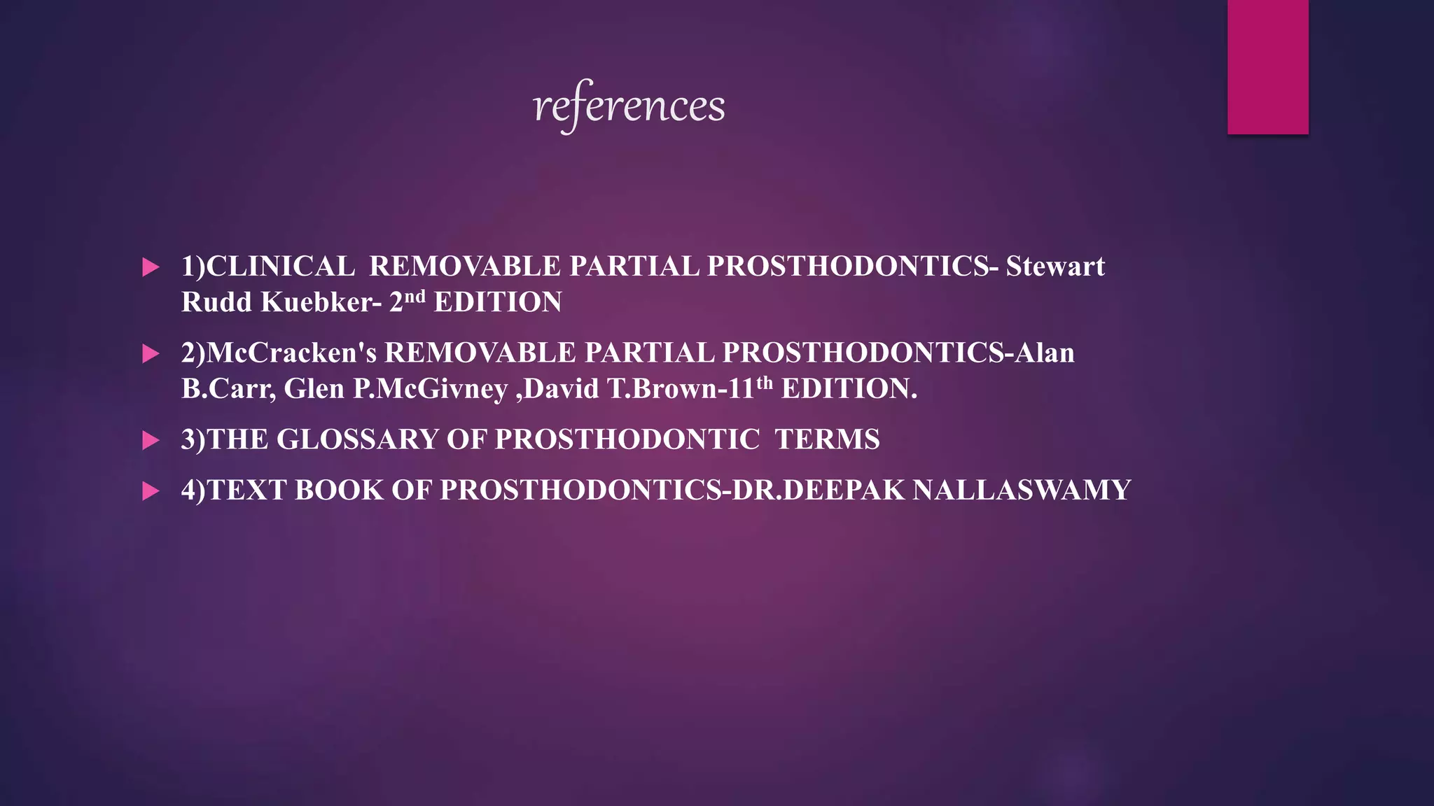 Indirect retainers | PPTX