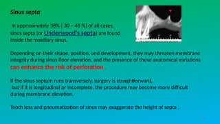 Indirect sinus lift in implant dentistry | PPTX