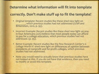 Indirect sources and Practice with templates | PPTX