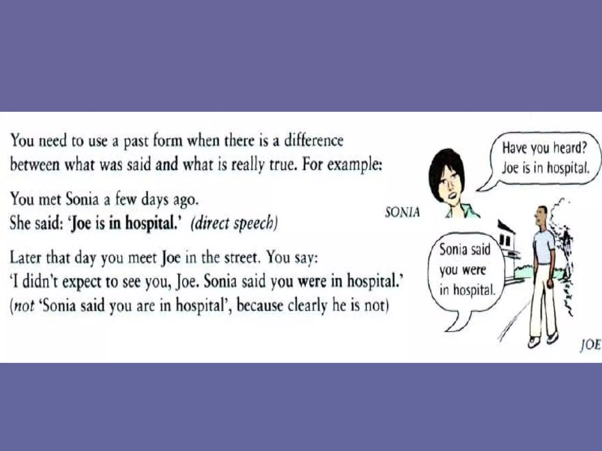 Indirect speech ESL EFL | PPT