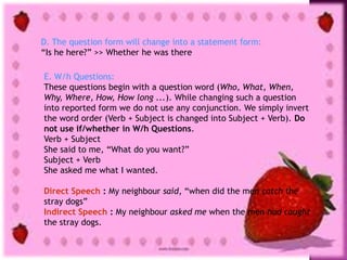 REPORTED SPEECH | PPTX