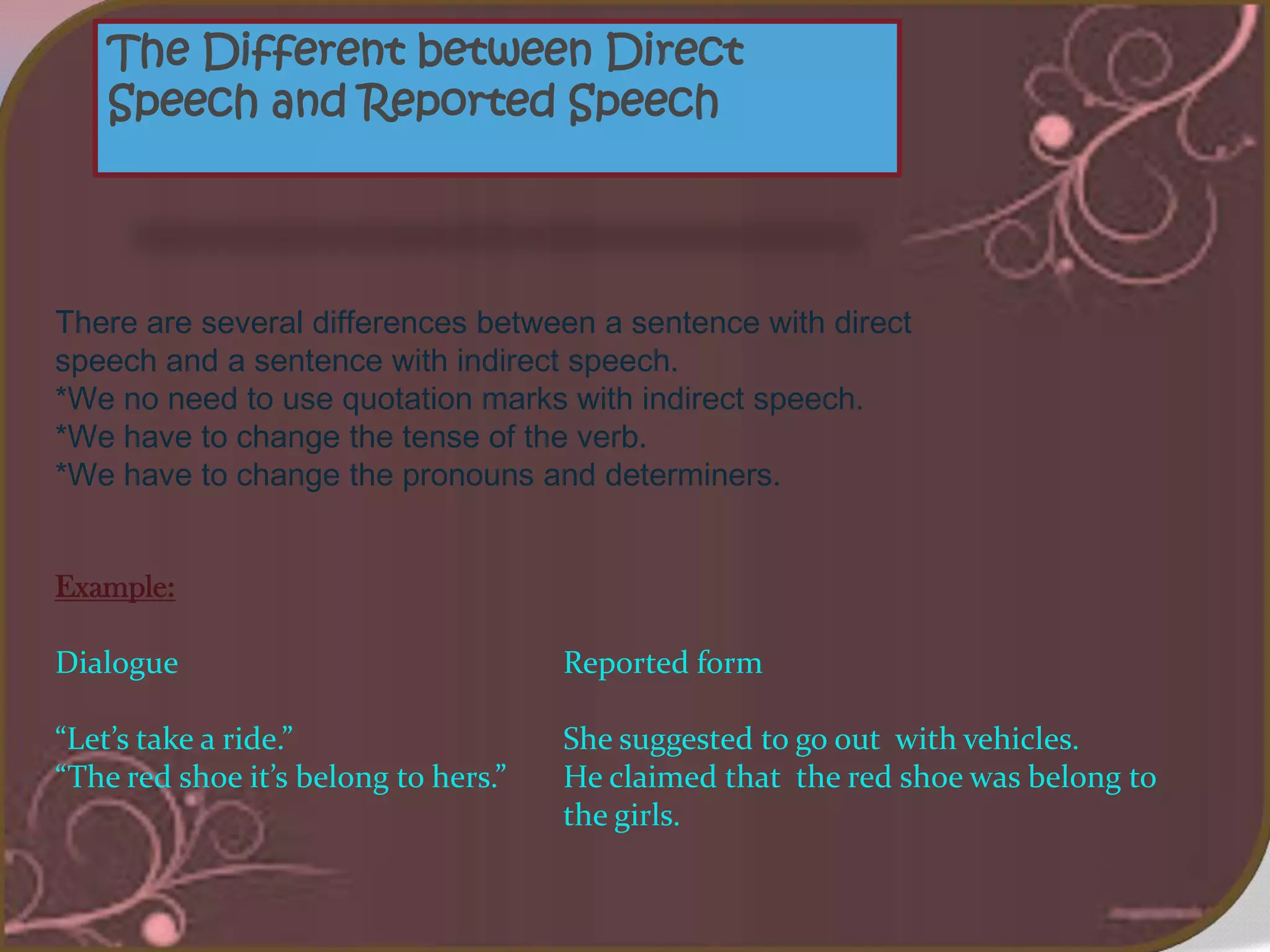 Reported Speech | PPTX