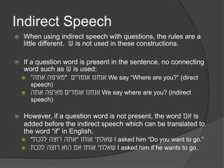 Indirect speech | PPT