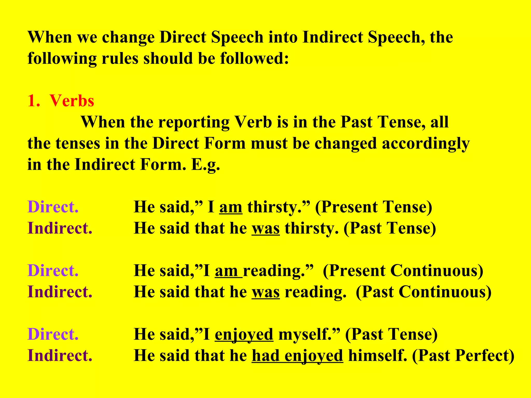 Indirect speech | PPT