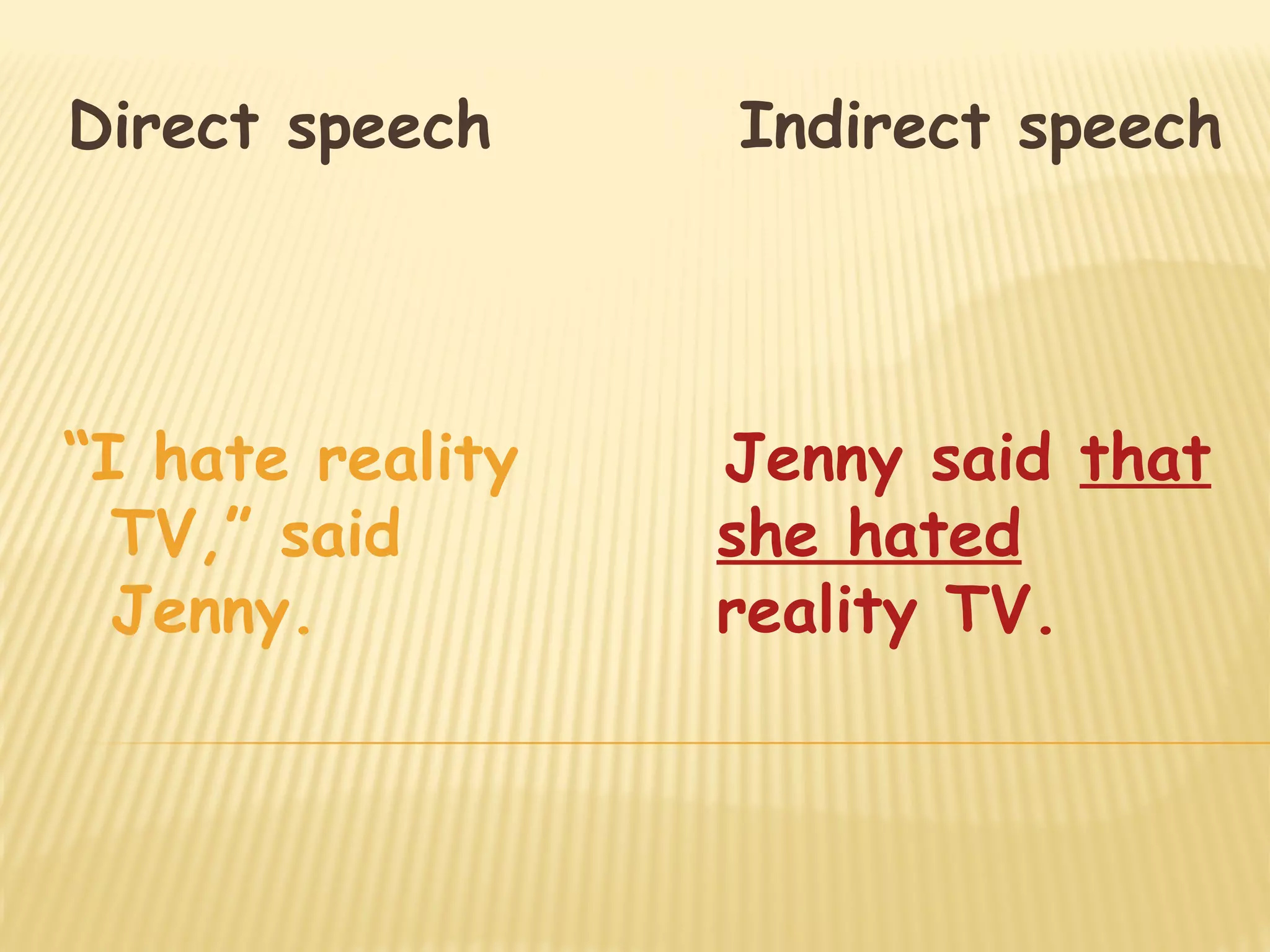 Indirect speech | PPT