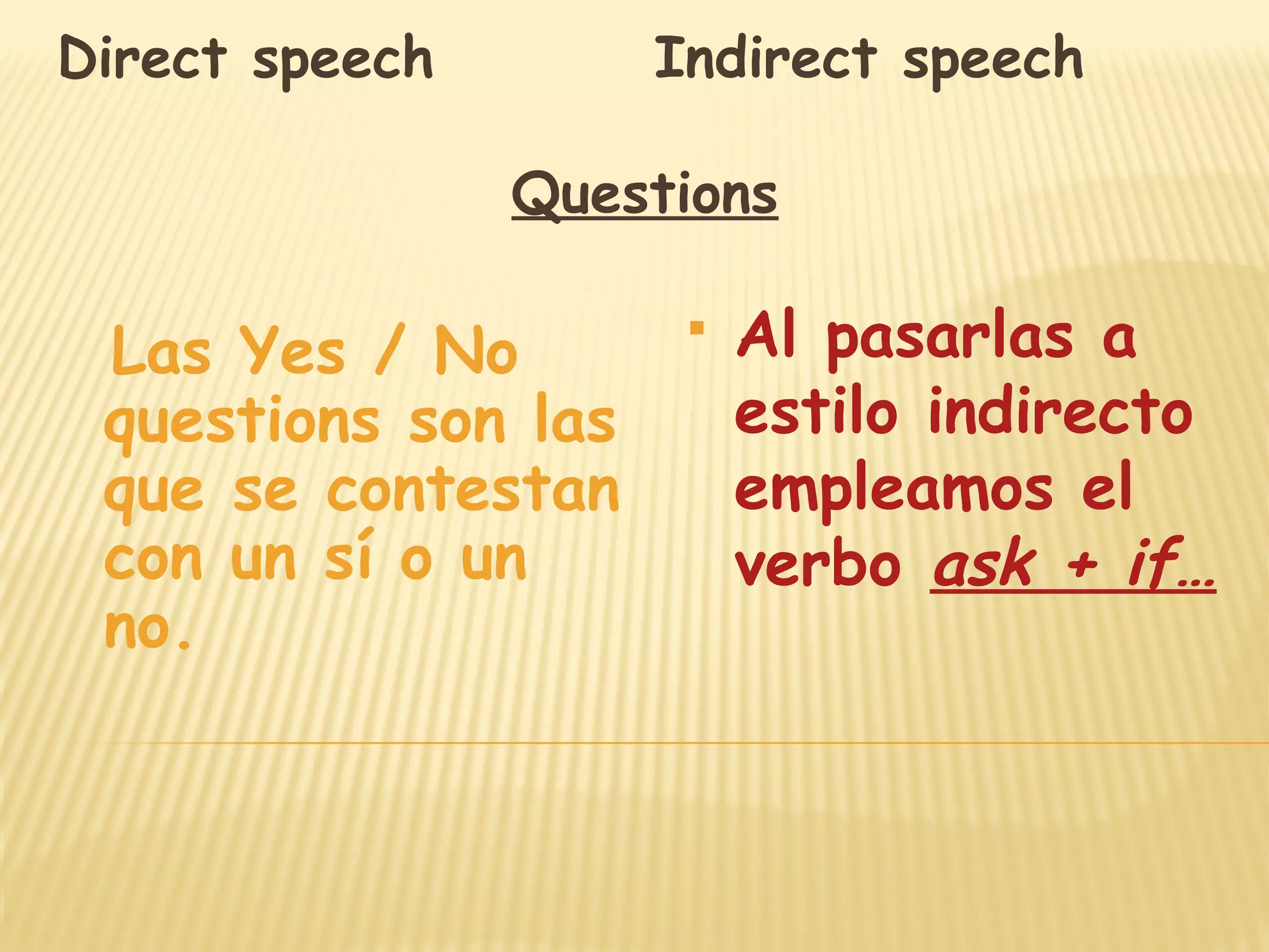 Indirect speech | PPT