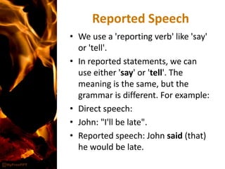 Indirect speech | PPT