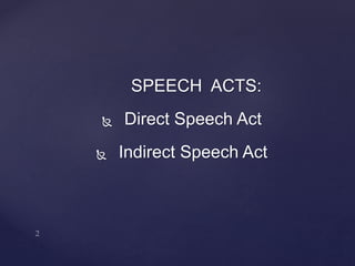 Indirect speech acts | PPTX