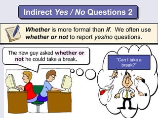 Indirect speech questions | PPTX