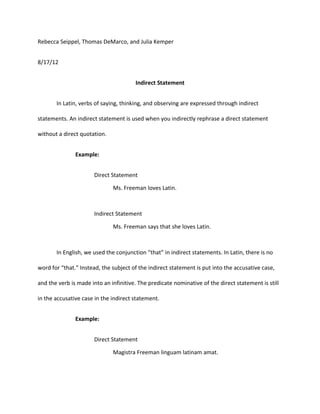 Indirectstatement | DOC