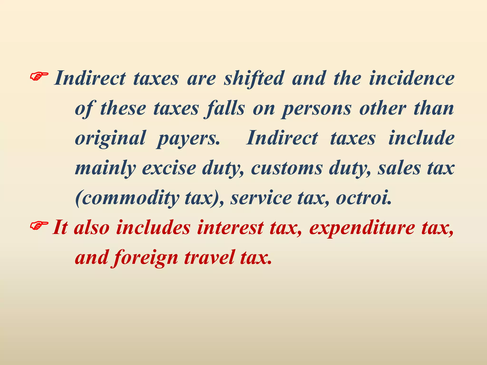 Indirect taxes | PPTX
