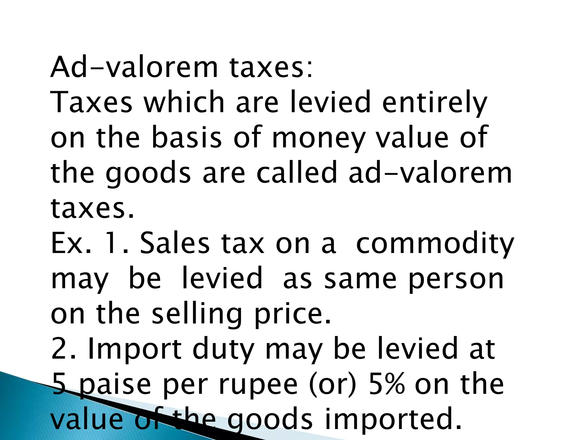 Indirect taxes | PPTX