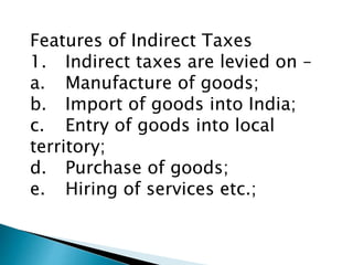 Indirect taxes | PPTX