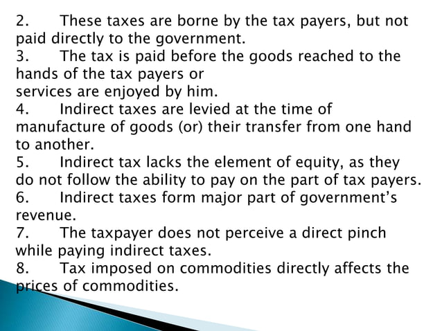 Indirect taxes | PPTX