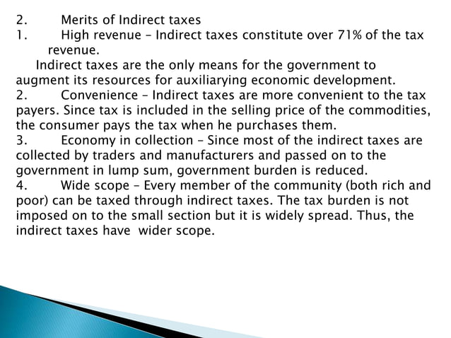 Indirect taxes | PPTX