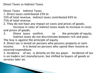 Indirect taxes | PPTX