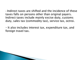 Indirect taxes | PPTX