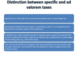 Indirect taxes, subsidies and price controls | PPTX