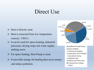 Geothermal Energy-Indirect Uses | PPTX