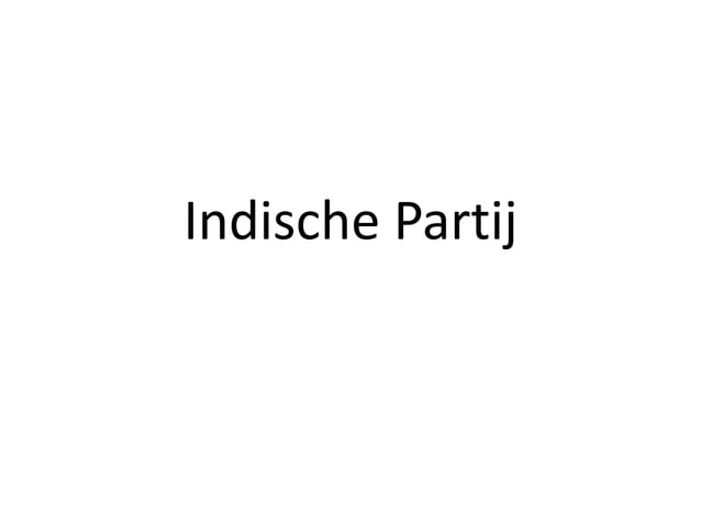 Indische partij | PPT